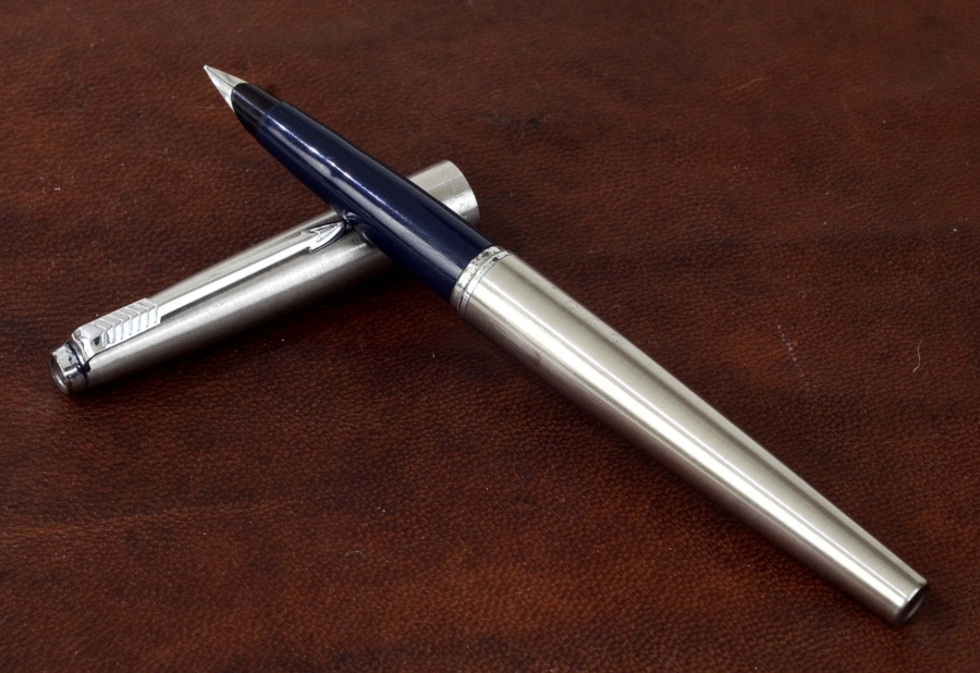 Buy online Parker 45 flighter steel barrel f fountain pen with fine Nib