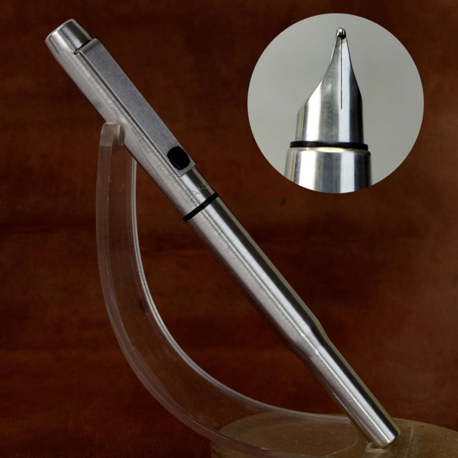 Buy vintage Parker 25 brushed chrome fountain pen with steel F nib