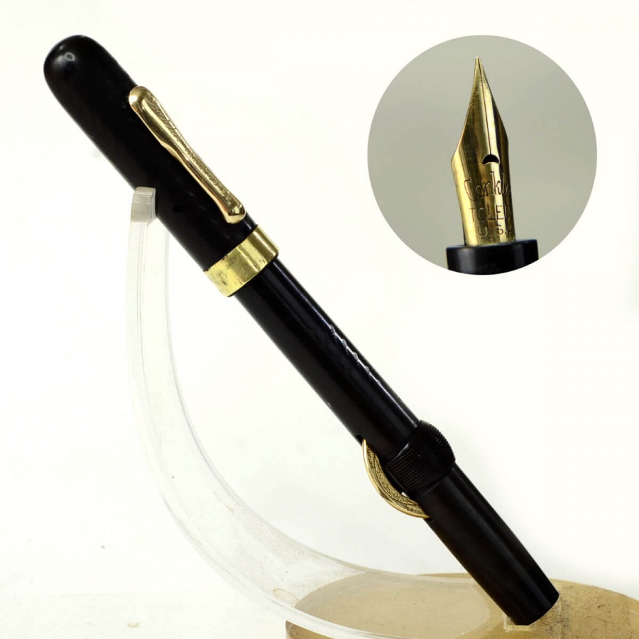 Buy vintage conklin crescent filler fountain pen with flex F nib