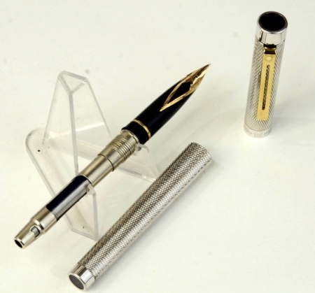 buy Sheaffer Targa 1008X 14K silver fountain pen with gold F nib online