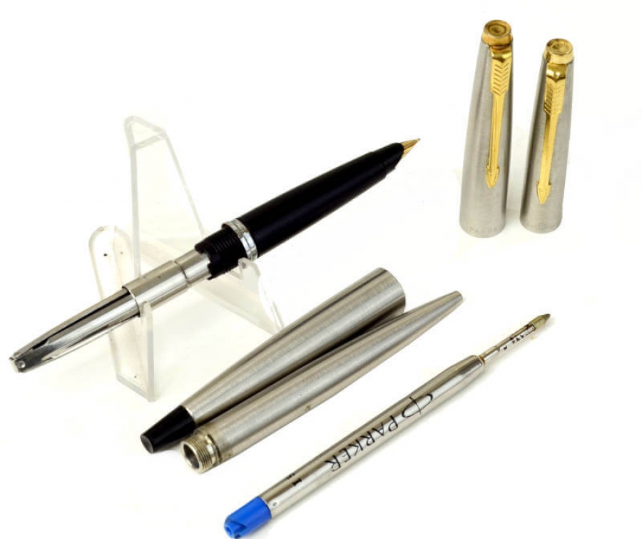 Buy Parker 45 flighter set of fountain pen and ballpoint 14K gold F nib